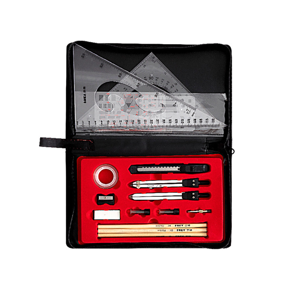 Mechanical Drafting Tool Kit with 19 Pieces and Canvas Storage Bag for ...
